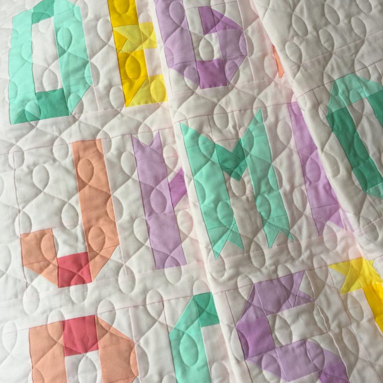 Alphabet quilt block pattern – Patch + Dot
