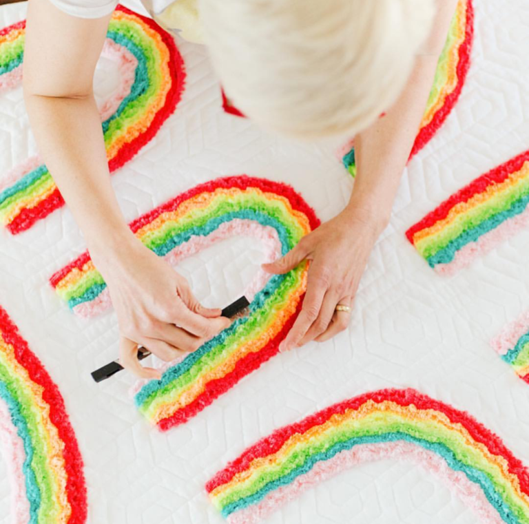 free rainbow quilt pattern – Patch + Dot