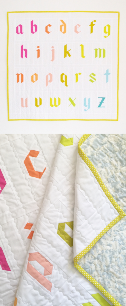 Blackletter Paper Pieced Alphabet Quilt – Patch + Dot
