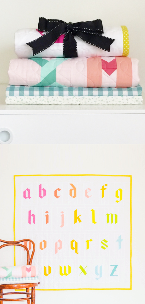 Blackletter Paper Pieced Alphabet Quilt – Patch + Dot