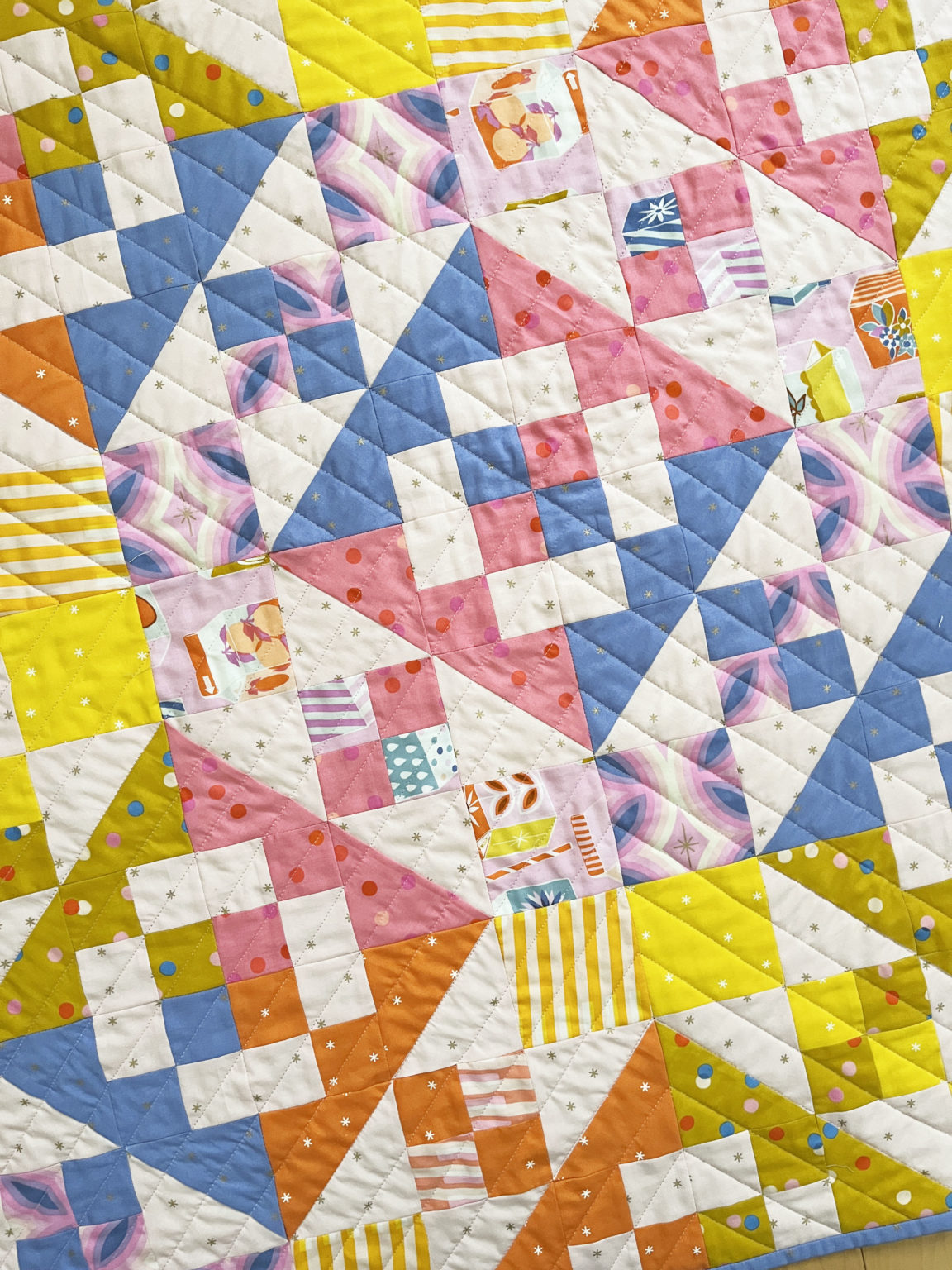 Sugarcubes modern baby quilt – Patch + Dot