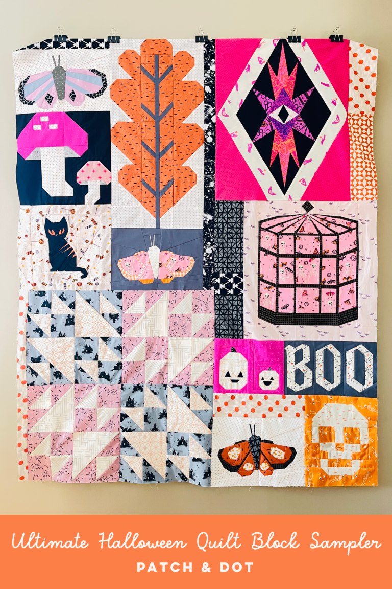 Halloween Quilt Block Sampler – Patch + Dot